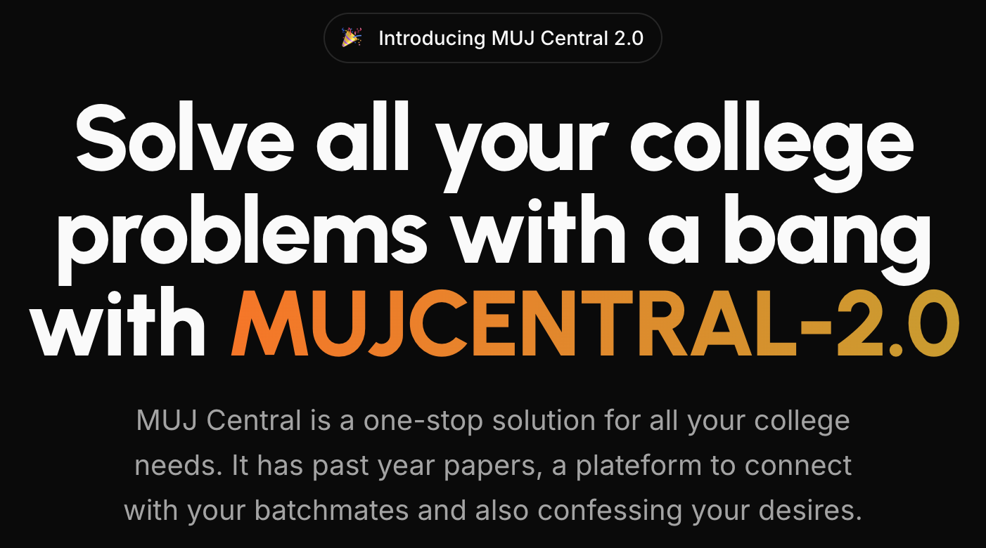 MUJ CENTRAL 2.0